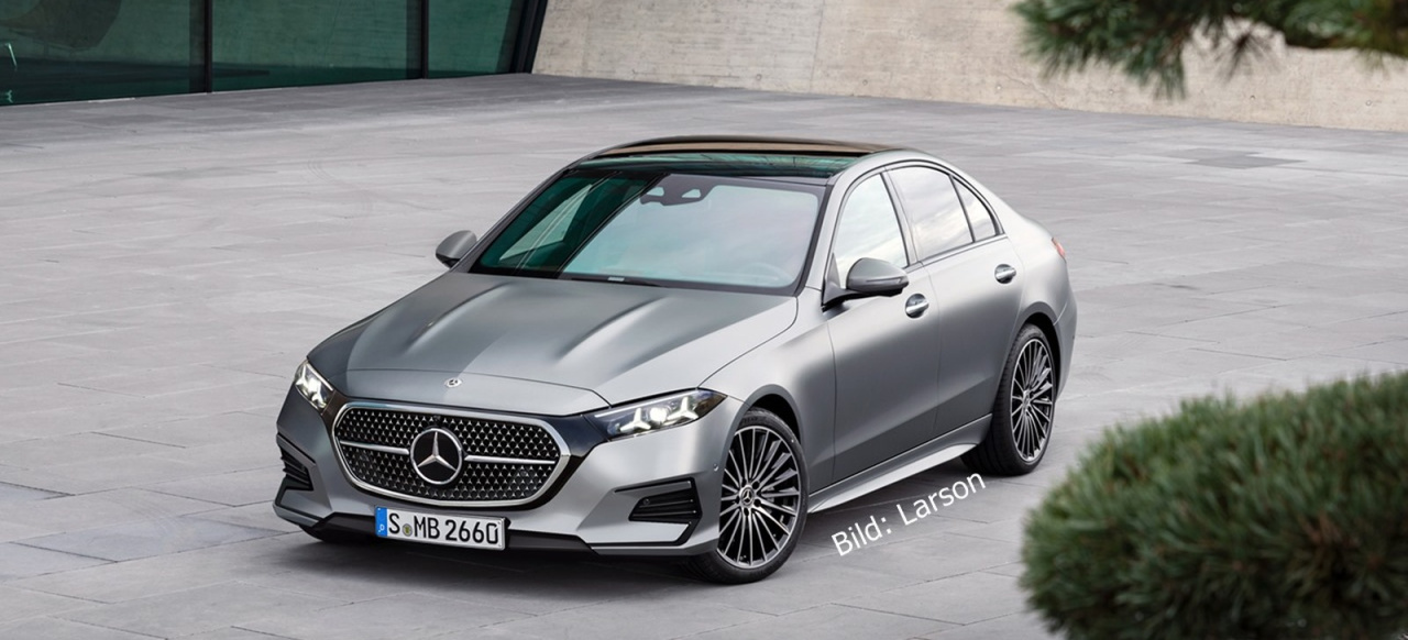 Ausblick Mercedes C-Klasse-W206-MoPf: Rendering und erste Spy Shot-Fotos vom Mercedes C-Klasse ...